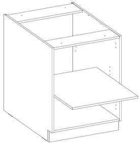 STL 60 cm skříňka dolní jednodveřová LARA Barevné provedení: Bílá / Bílý lesk