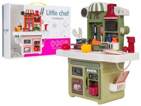 RKToys Dětská zelená kuchyňka se světlem a zvukem