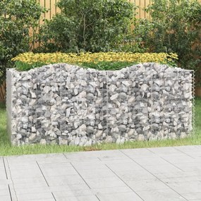 vidaXL Klenutý gabion vyvýšený záhon 200x100x100 cm pozinkované železo [153554]