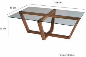 Konferenční stolek Amalfi Walnut