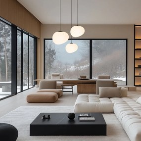 Černo-bílé závěsné svítidlo Stones – Candellux Lighting