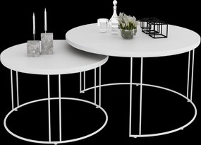 ADRK Furniture Konferenční stolek 2v1 ETTA CT-ETT-W-W