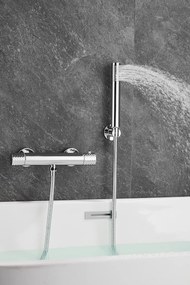 Gamma Gamma, nástěnná sprchová termostatická baterie s ruční sprchovou soupravou, chromová, GMA-BRYPNT-CH