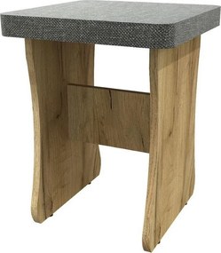 Casarredo - Komfort nábytek Jídelní stolička DOMINO dub kraft zlatý/šedá