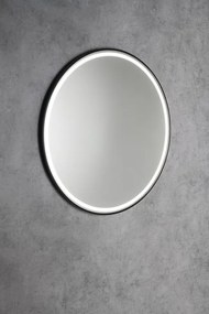 Sapho Sapho, KADRIS kulaté zrcadlo s LED osvětlením, ø 80cm, černá mat, KD080