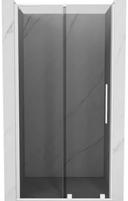 Mexen Velar L, posuvné sprchové dveře do otvoru 100 cm, 8mm šedé sklo, bílá matná, 871-100-003-41-20