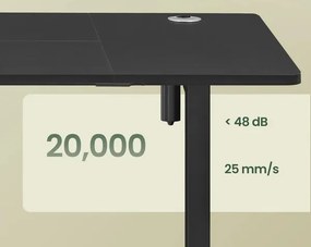 Elektricky nastavitelný psací stůl Vasagle Foral 160 cm černý
