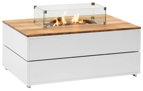 COSI Stůl s plynovým ohništěm cosipure 120 bílý rám / deska teak
