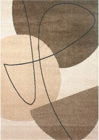 Spoltex, Kusový koberec Achat 550 Dark beige, 160x230, hnědá, obývací pokoj
