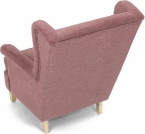 Křeslo ušák růžová látka AK-388 PINK2
