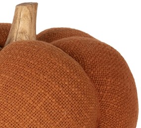 Oranžová dekorace muškátová dýně z juty – 17 cm