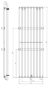 Sapho, COLONNA topné těleso 602x1800mm, metalická stříbrná, IR146