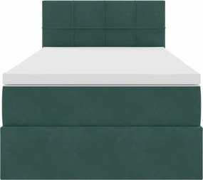Postel s úložným prostorem Tmavě zelená 90 x 200 cm samet 3370734