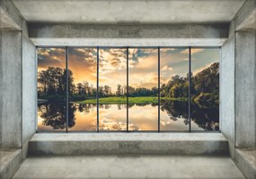 Fototapeta - Výhled na jezero (152,5x104 cm)