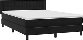 Box spring postel s matrací černá 160x210 cm samet 3318455