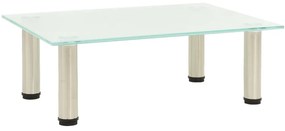 TV stolek mléčný 40 x 35 x 17 cm tvrzené sklo 322759