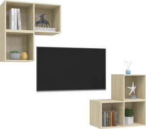 4dílný set TV skříněk dub sonoma kompozitní dřevo 3079766
