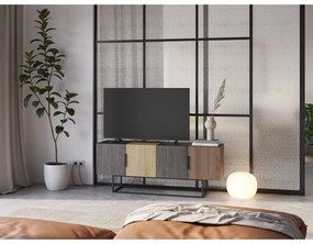 TV stolek v dekoru dubu v hnědo-přírodní barvě 140x55 cm Titan – Marckeric