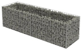 Gabionový vyvýšený záhon pozinkovaná ocel 180 x 50 x 50 cm 143559