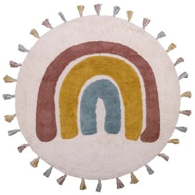 Dětský ručně vyrobený koberec Nattiot Rainbow, ø 110 cm