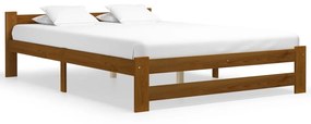 Rám postele medově hnědý masivní borovice 140 x 200 cm,  322008 HangarStore.cz