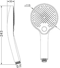 kielle - Set sprchové hlavice EcoSpare, tyče a hadice, matná černá
