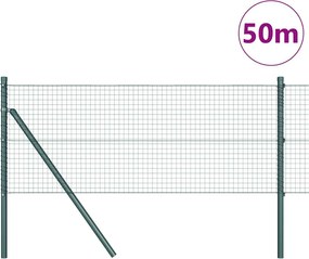 Zemní upevnění svařované drátěné ploty 50 x 0,5 m Zelená 3351751