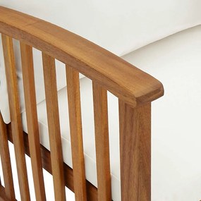 Zahradní lavice s poduškami 119 cm masivní akáciové dřevo 310260