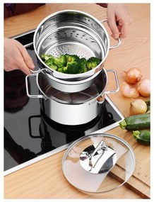 Nerezový hrnec na těstoviny s poklicí WMF Cromargan® Mini, ⌀ 18 cm