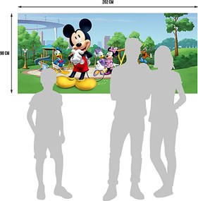 Dětská vliesová fototapeta na zed' Hřiště Mickeyho Mouse, Disney | 202 x 90 cm | DFTDNH 5382