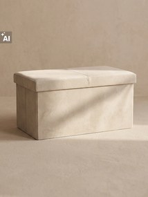 Sinsay - Sametový puf s úložným prostorem - béžová
