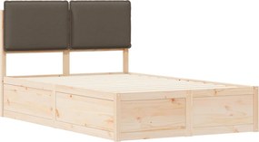 Rám postele s čalouněným čelem s čelo Taupe 120 x 200 cm 3405520