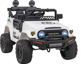 Ramiz Elektrické autíčko Toyota FJ Cruiser bílé + ovladač + pohon 4x4 + LED a audio + EVA kola + plynulý rozjezd