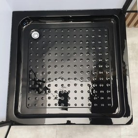 BPS-koupelny Čtvercová akrylátová sprchová vanička HYD-SSV-SXL02B 90x90 černá