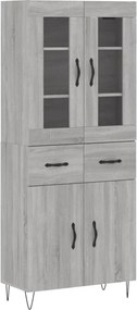 Skříň highboard šedá sonoma 69,5 x 34 x 180 cm kompozitní dřevo 3198567