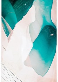 Obraz abstrakce modré laguny - 40x60 cm