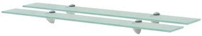 Plovoucí police 2 ks sklo 80 x 20 cm 8 mm 3051523