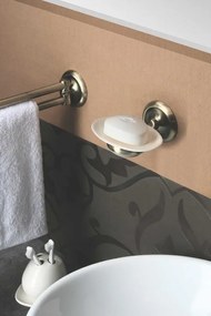 BISK Erga Deco, keramická miska na mýdlo, antická mosaz, ERG-00405