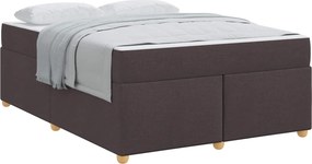 Rám postele s matrací Tmavě hnědá 160 x 200 cm textil 3399366