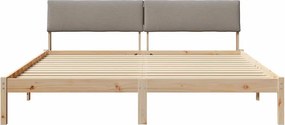 Rám postele Hnědá a taupe 180 x 200 cm Masivní borovicové dřevo 3394336