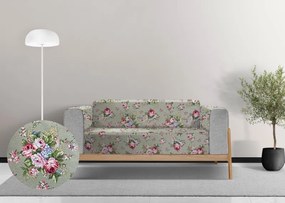 Ervi Gobelínový  přehoz na sedačku/postel - Letní rozkvet na šedohnědém