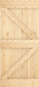 vidaXL Posuvné dveře s kováním 95 x 210 cm masivní borové dřevo [3203229]