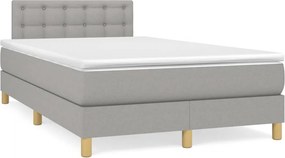 Box spring postel s matrací světle šedá 120 x 200 cm textil 3140921