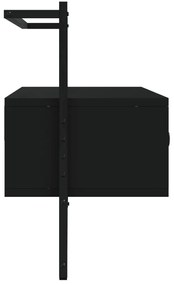 TV skříňka nástěnná černá 100,5 x 30 x 51 cm kompozitní dřevo - Default Title