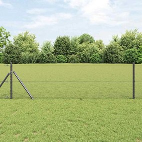 Hexagonální kotvení plotu 10 x 0,6 m Ocel potažená PVC Šedá 3352769