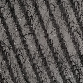 ZÁVĚS NA KROUŽCÍCH LAUREL 140X250 CM ČERNÁ