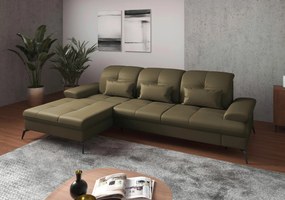 XXXLutz ROHOVÁ SEDAČKA, kůže, olivově zelená Sit & More - Sedací soupravy - 000144012144