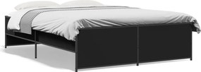 Rám postele černý 120 x 190 cm kompozitní dřevo a kov 3279907