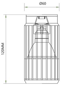 Stropní svítidlo Vertical, 1x bílé kovové stínítko, w