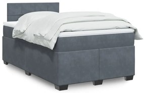 Box spring postel s matrací tmavě šedý 120x190 cm samet 3288559